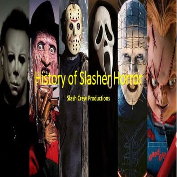 History of slasher horror | PPTX | Horror | Genres