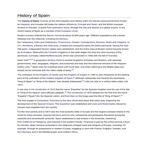History of spain | DOCX