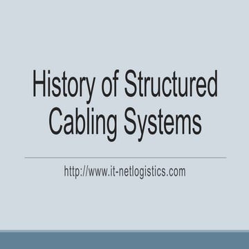History of structured cabling systems | PPTX