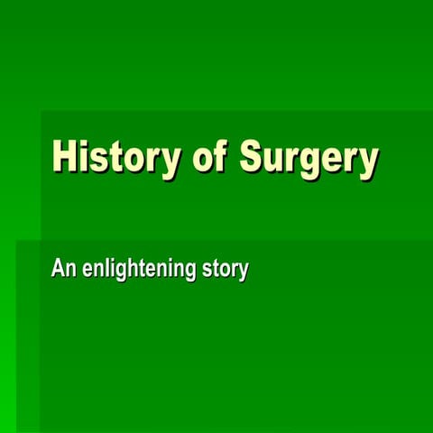 History Of Surgery | PPT