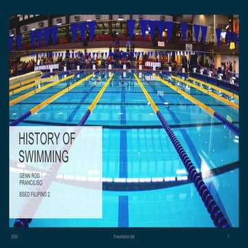 History of Swimming and apparatus in swimming pools | PPT