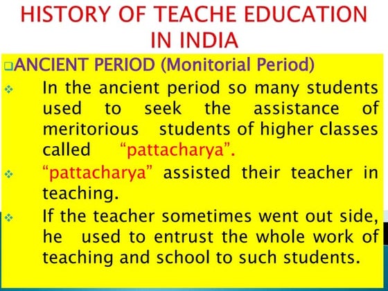 Historical development of teacher education | PPTX