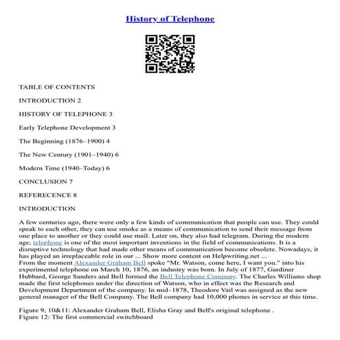 History Of Telephone | PDF