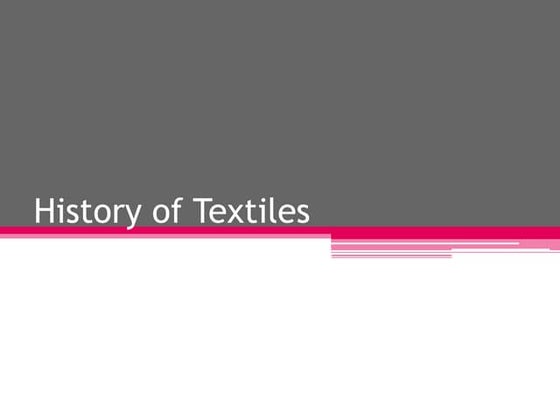 Introduction to Textile | PPTX