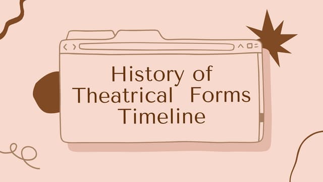 Theatre history | PPTX