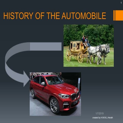History of the automobile lesson 01 | PPT