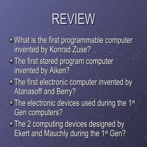 History of the computer elec. age (2nd gen.) | PPT | Computing ...