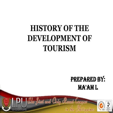 History of the development of tourism | PPTX