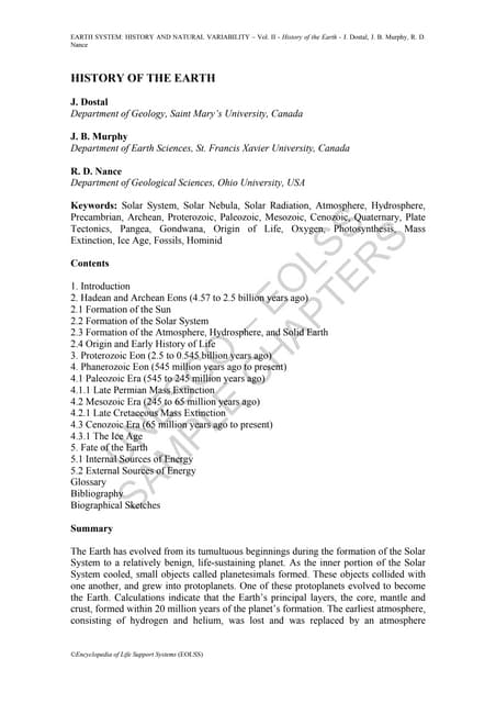 Evolution of biosphere and cryosphere | PPTX