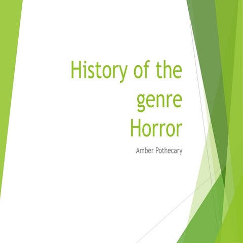 History of horror | PPTX