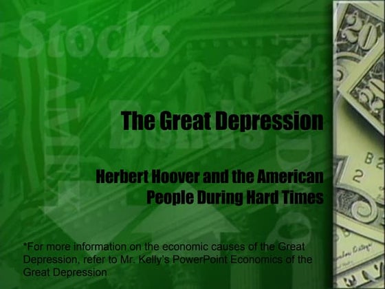 1930s The Great Depression Lecture 3 | PPT