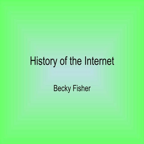 History Of The Internet | PPT