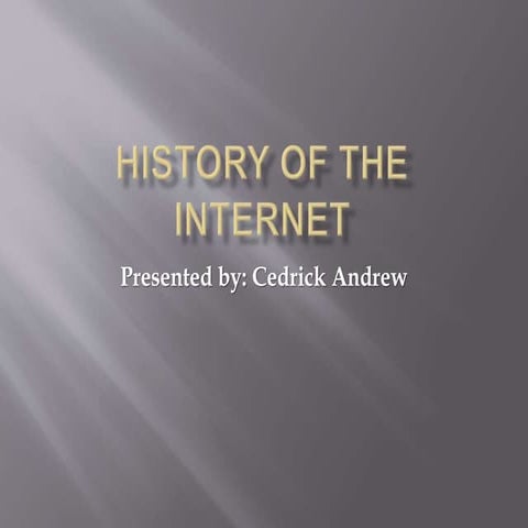History of the internet | PPTX
