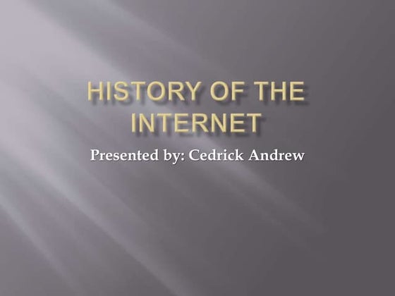 The History Of The Internet Presentation | PPT | Internet for Beginners ...