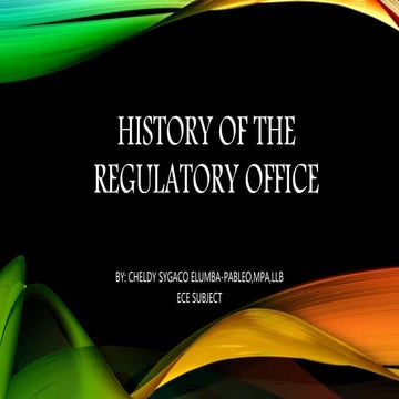 History of the regulatory office | PPTX