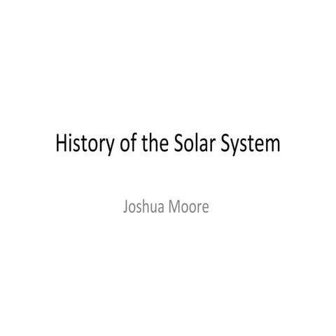 History of the solar system | PPT