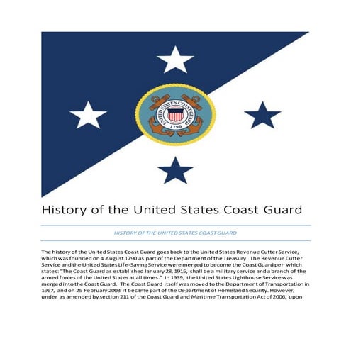 History of the united states coast guard | PDF
