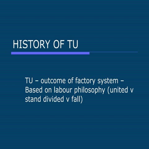 History of tu | PPT
