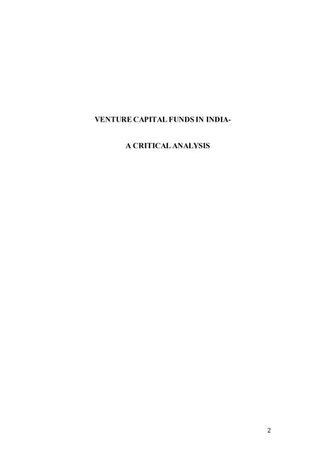 venture capital financing | venture capital history | PPT