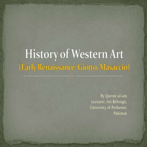 History of western art (Giotto, Masaccio) | PPTX