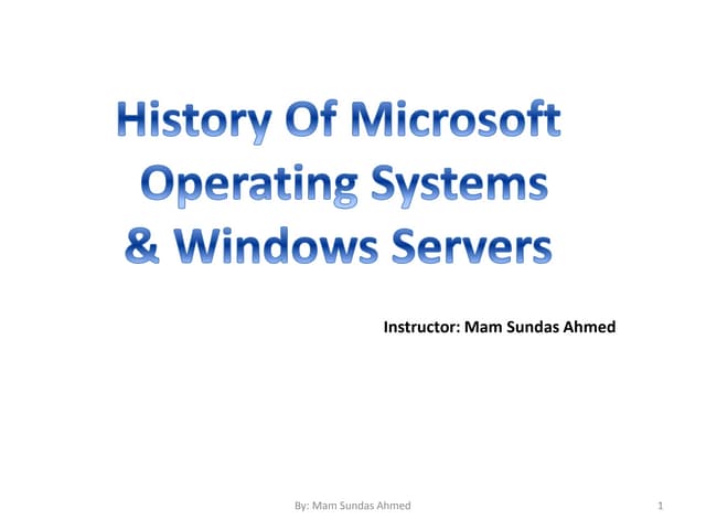 History of Windows Server | PPTX