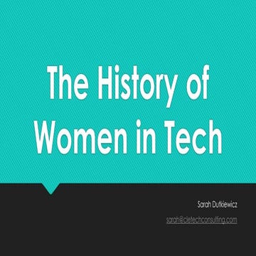 History of Women in Tech | PPTX