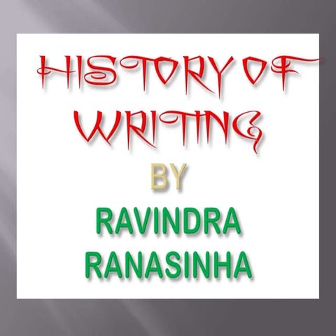 History of writing | PPTX