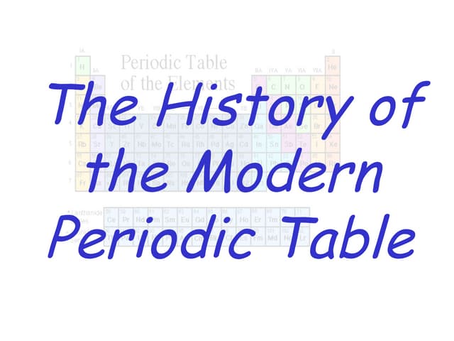 The Periodic Table | PPT