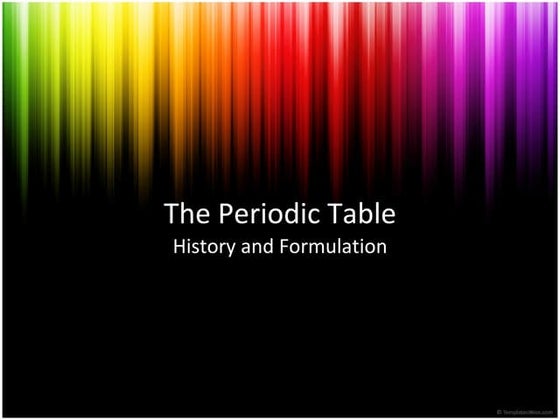 History Of Periodic Table | PPT | Chemistry | Science