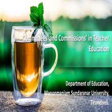 Committees and Commissions’ in Teacher Education | PPTX