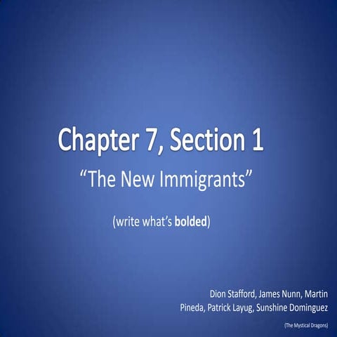 Immigrants in America.ppt