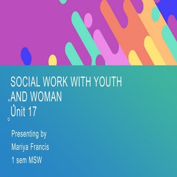 Social work with women and youth | PPT