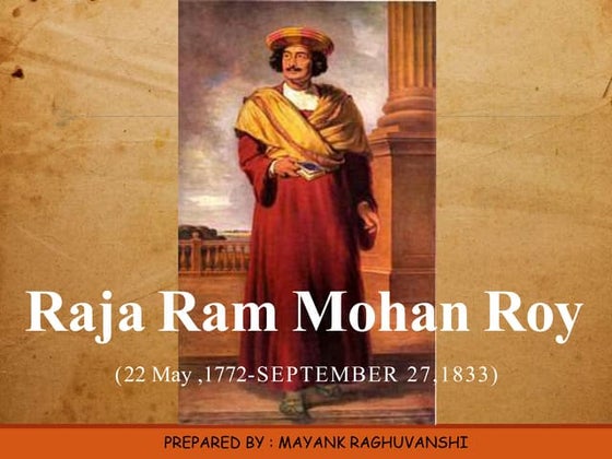 Raja Ram Mohan roy | PPTX