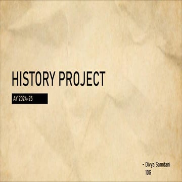 History Project Indian Partition and Independence - Divya Grade 10 | PDF