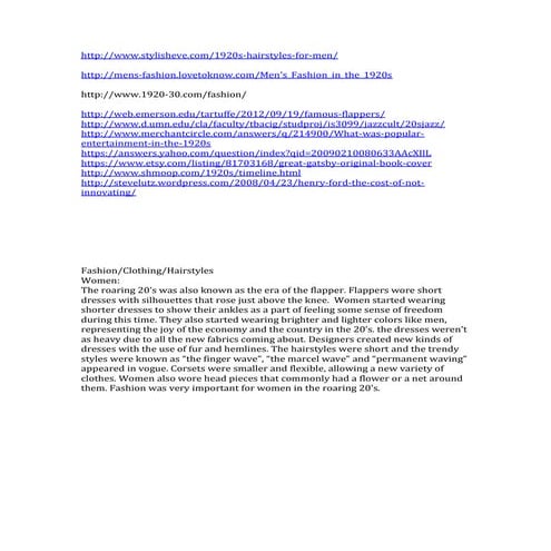 20th Century Decade Project | DOCX