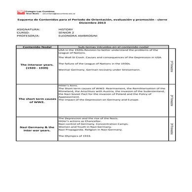 History S2 Esquema de Contenidos Nodales Dic 2013 | PDF