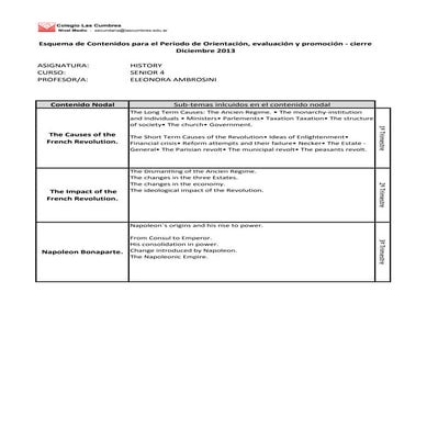 History S4 Esquema de Contenidos Nodales Dic 2013 | PDF