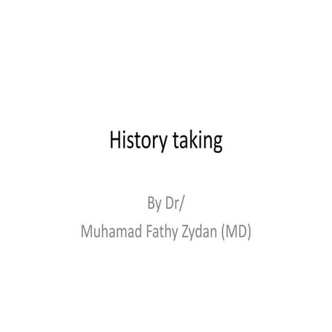 History taking | PPTX