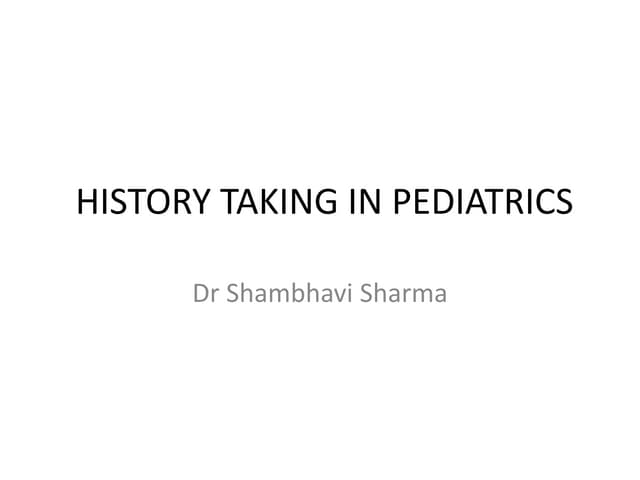 Pediatrics history taking | DOC