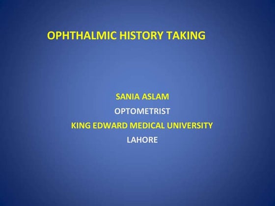 History taking | PPT