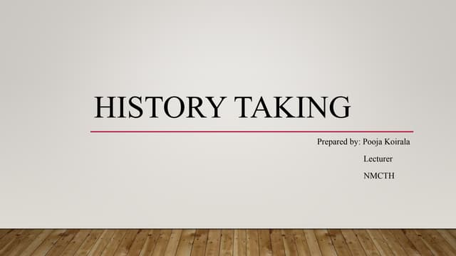 History taking in pediatrics | PPTX