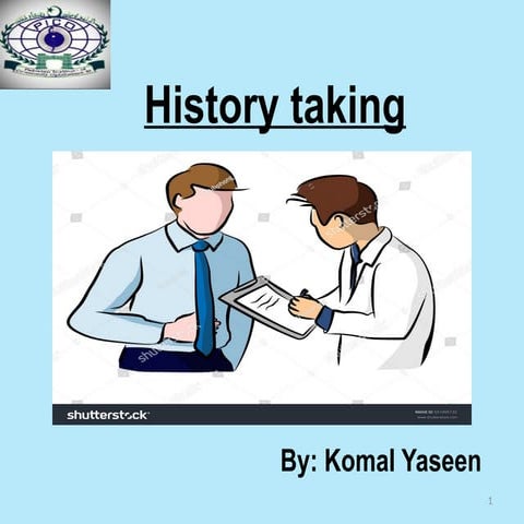 History taking in optometry | PPTX