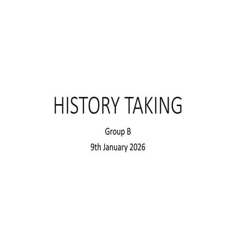 History taking in pediatrics | PPTX