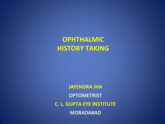 History taking | PPT