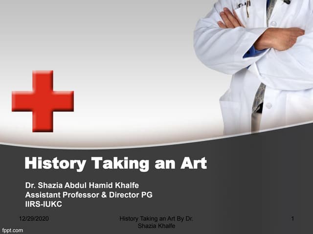 Medical history taking | PPTX