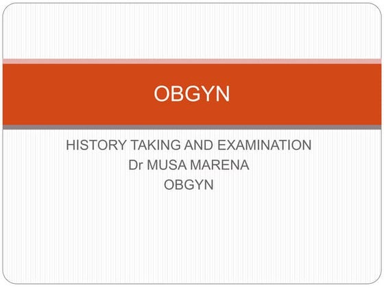 History taking format for gyne | PDF | Pregnancy | Reproductive Health