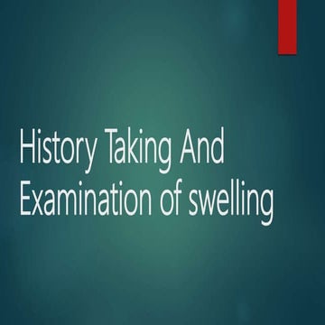 History taking - For Surgical patients | PPTX