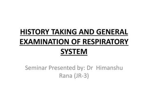 Examination of the respiratory system | PPT