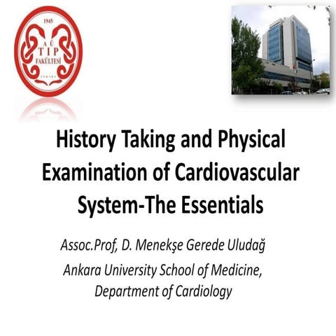 History Taking and Physical Examination of Cardiovascular System-The ...
