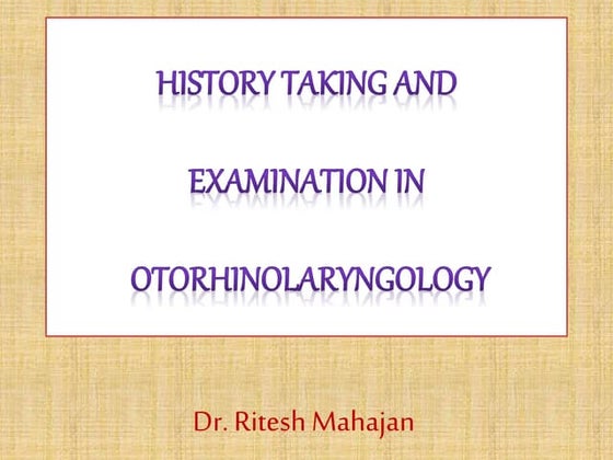 Examination of ear | PPT